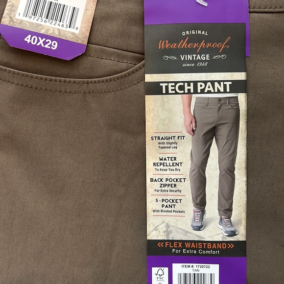 Weatherproof | Pants | New Weatherproof Vintage Mens Tech Pant | Poshmark